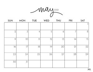 May 2021 Calendars - Free Printables | Printabulls