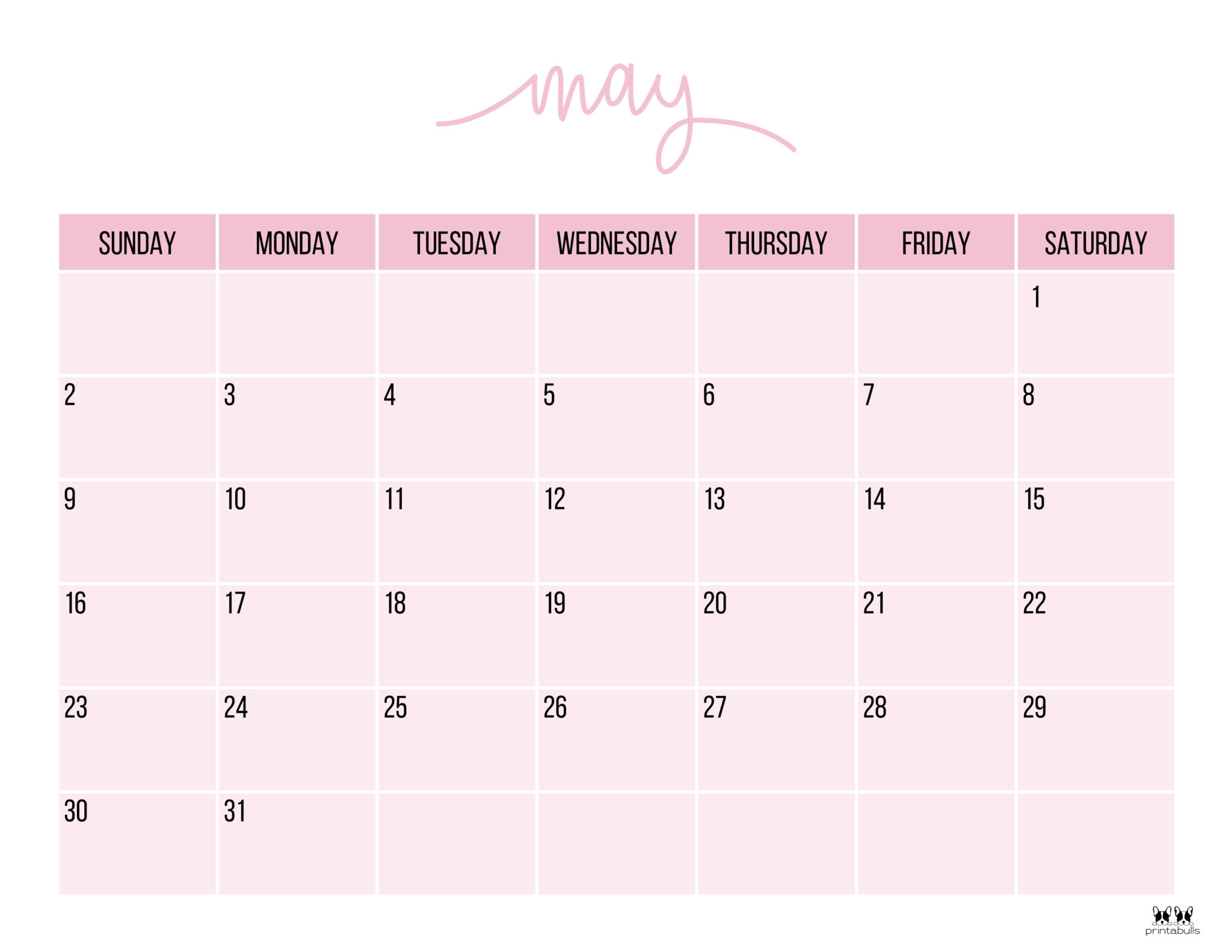 May 2021 Calendars - Free Printables | Printabulls
