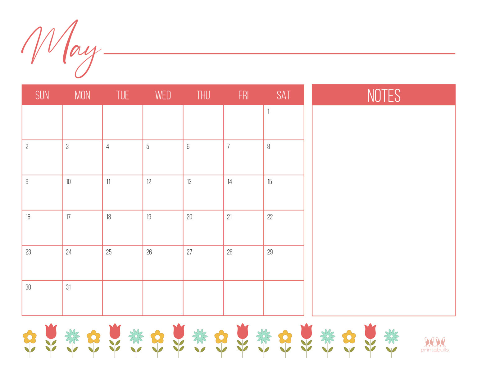 May 2021 Calendars - Free Printables | Printabulls
