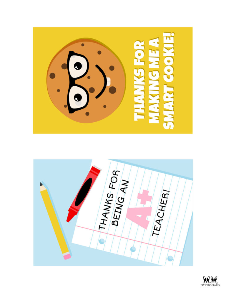 150+ Printable Thank You Cards - FREE | Printabulls