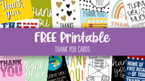 150+ Printable Thank You Cards - FREE | Printabulls
