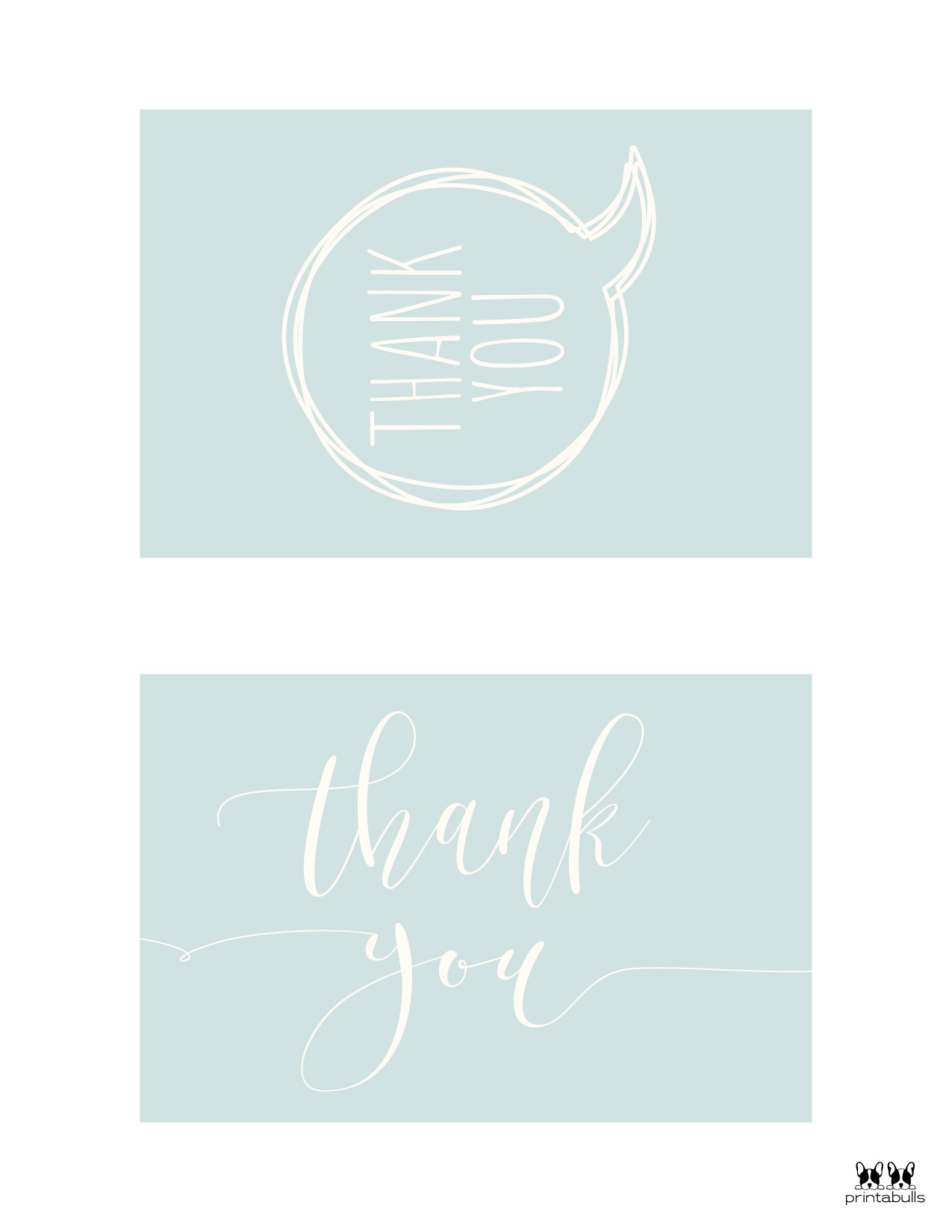 150+ Printable Thank You Cards - FREE | Printabulls