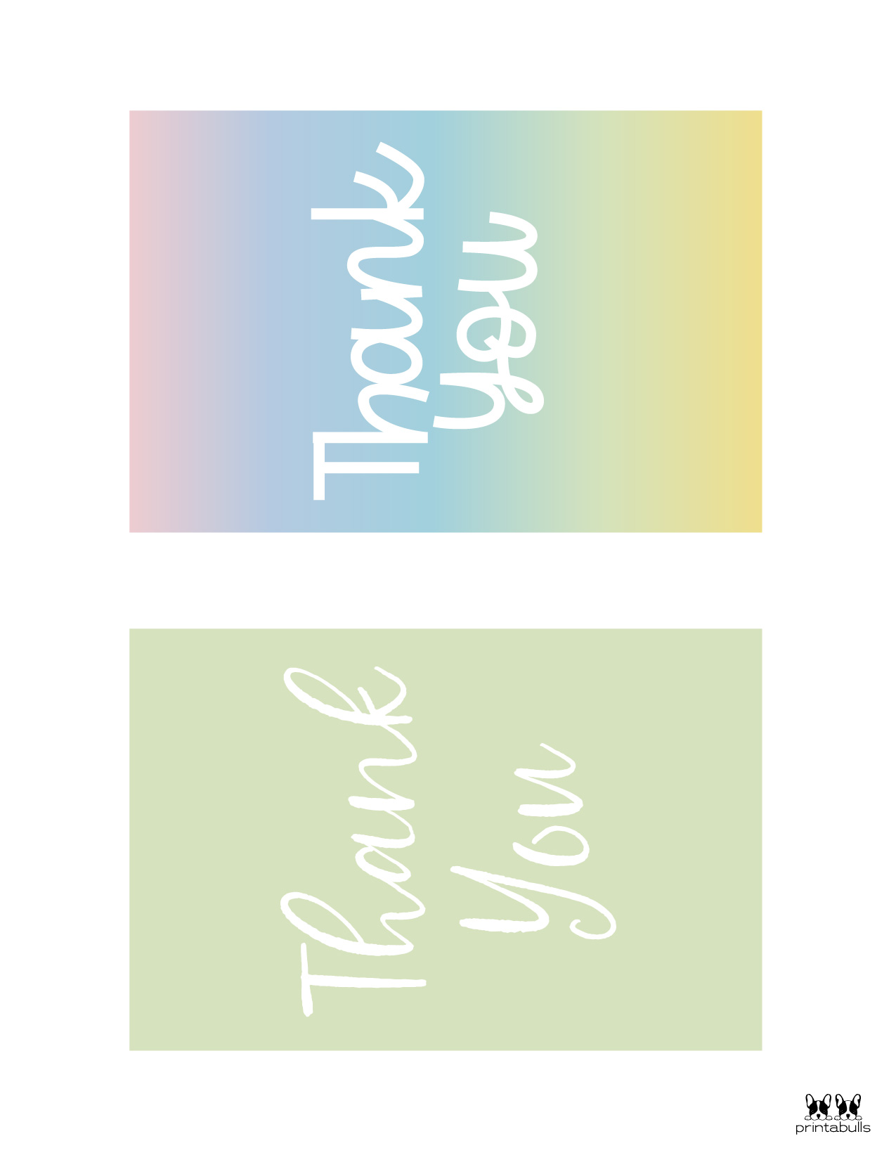 150+ Printable Thank You Cards - FREE | Printabulls