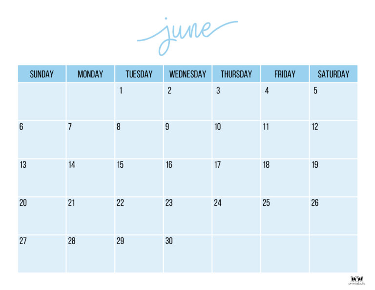 June 2021 Calendars - 15 Free Printables | Printabulls