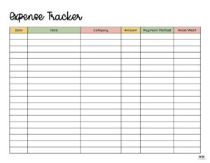 Expense Tracker Printables - 20 FREE Options | Printabulls