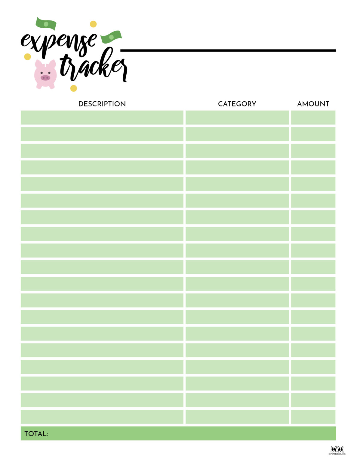 Expense Tracker Printables - 20 FREE Options | Printabulls