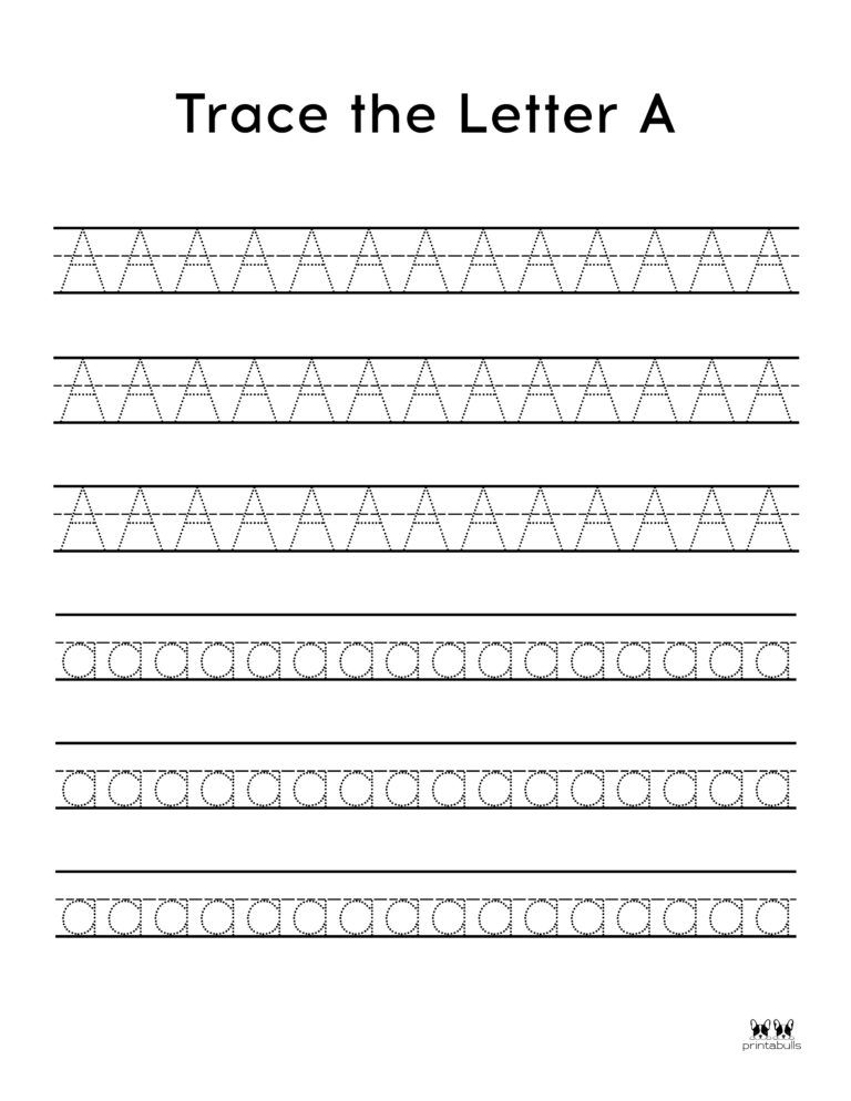 Letter A Worksheets - 50 FREE Printables - PrintaBulk