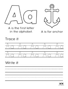 Letter A Worksheets - 50 FREE Printables | Printabulls