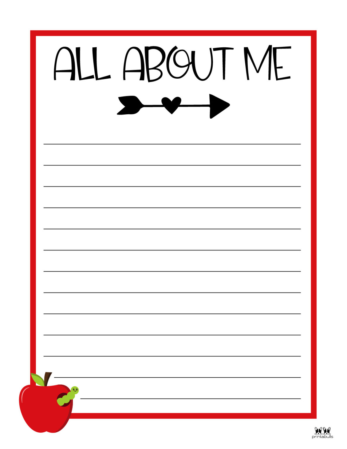 All About Me Printable Worksheets - 50 FREE Printables | Printabulls