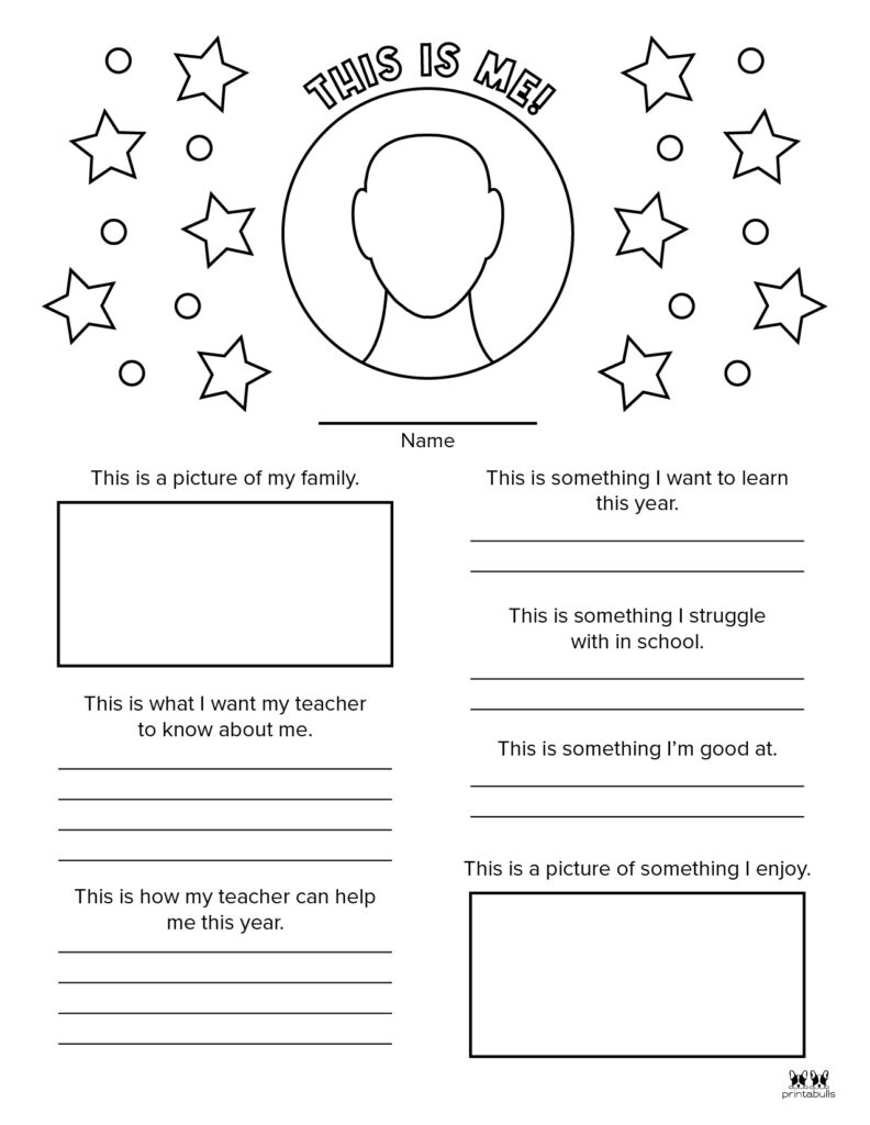 All About Me Printable Worksheets 25 FREE Printables Printabulls