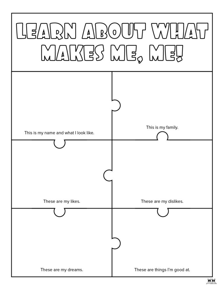 All About Me Printable Worksheets - 25 FREE Printables | Printabulls ...