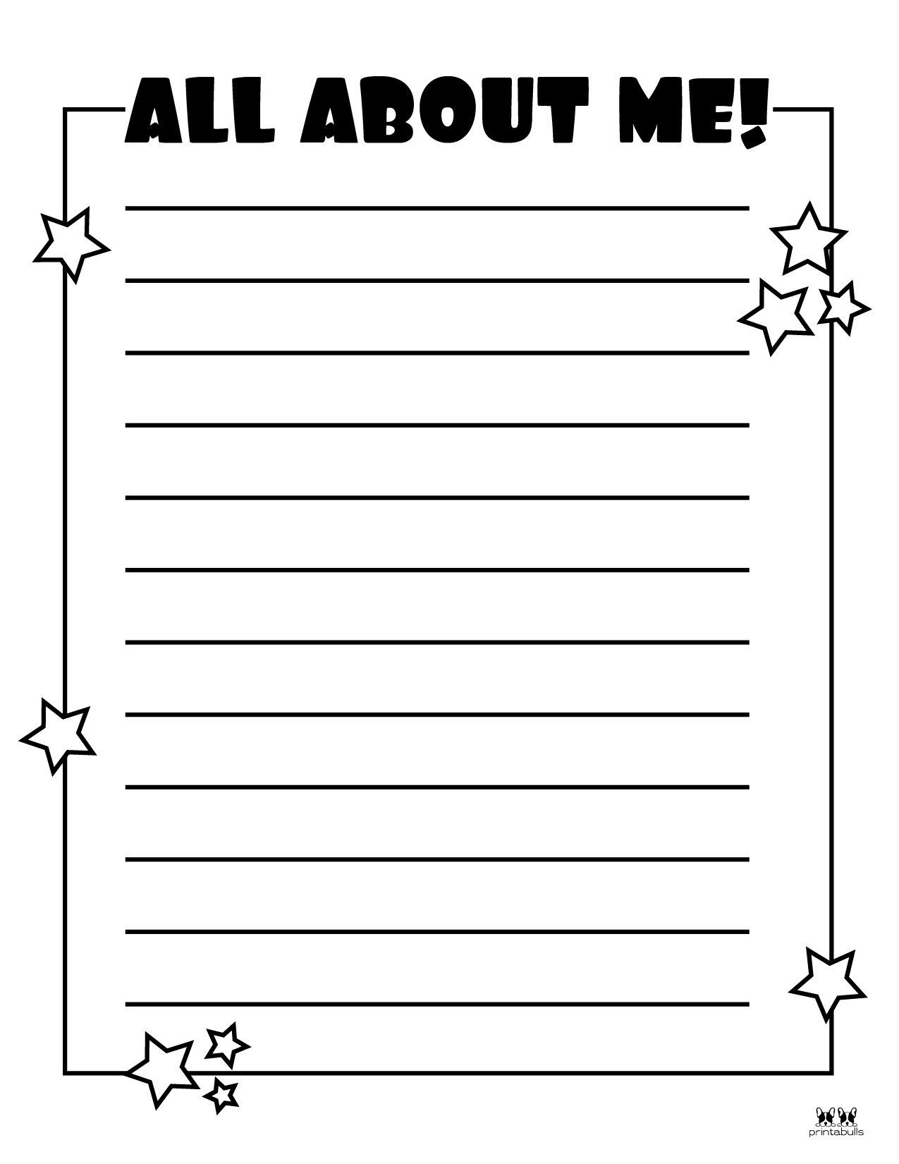 All About Me Printable Worksheets - 50 FREE Printables | Printabulls