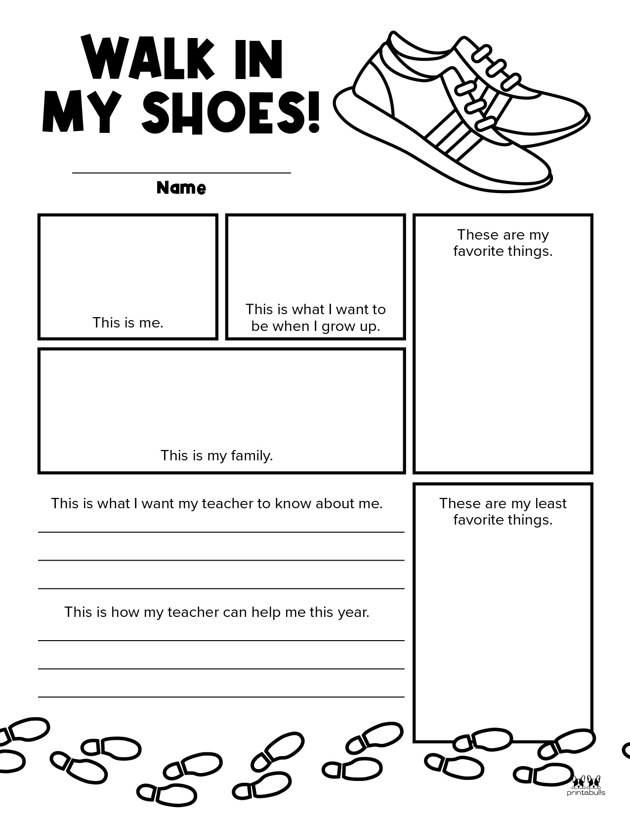 All About Me Printable Worksheets - 50 FREE Printables | Printabulls