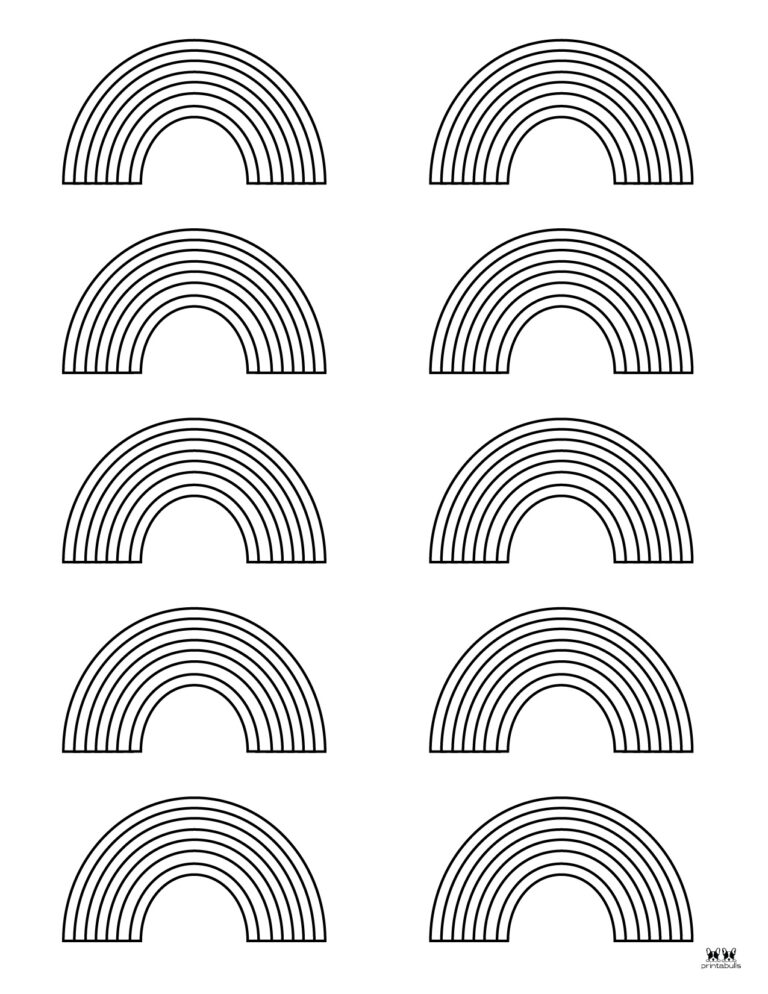 Rainbow Coloring Pages - 50 FREE Printable Pages | Printabulls