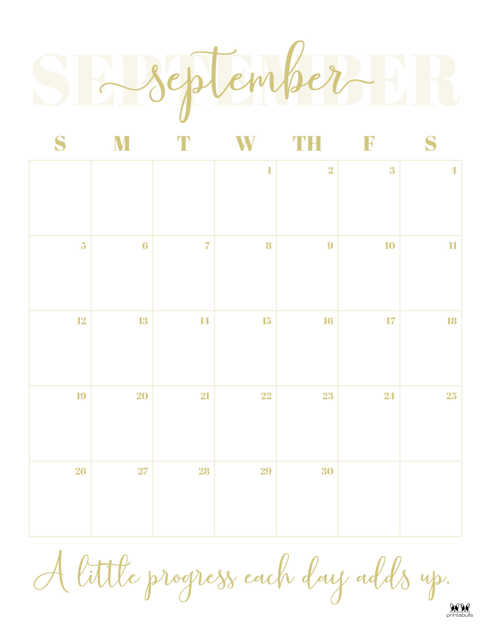September 2021 Calendars - 15 Free Printables | Printabulls