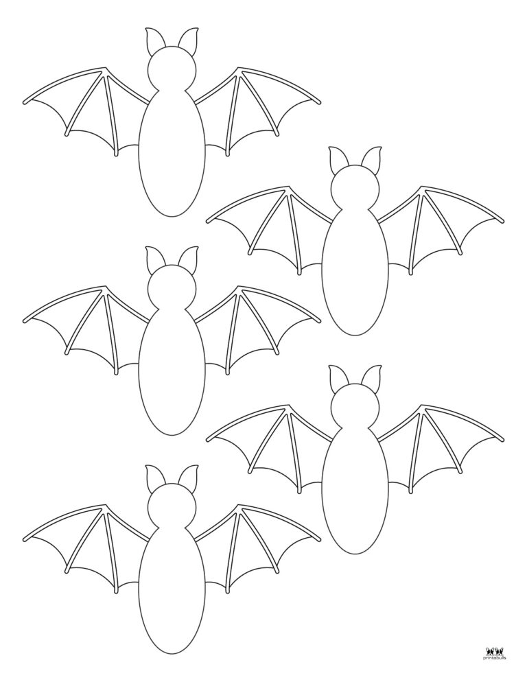 Bat Templates & Coloring Pages - 53 FREE Printables | Printabulls