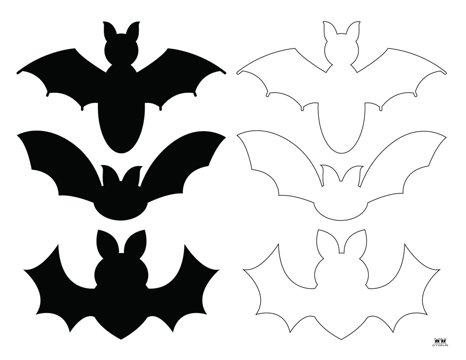 Bat Templates & Coloring Pages - 53 FREE Printables | Printabulls