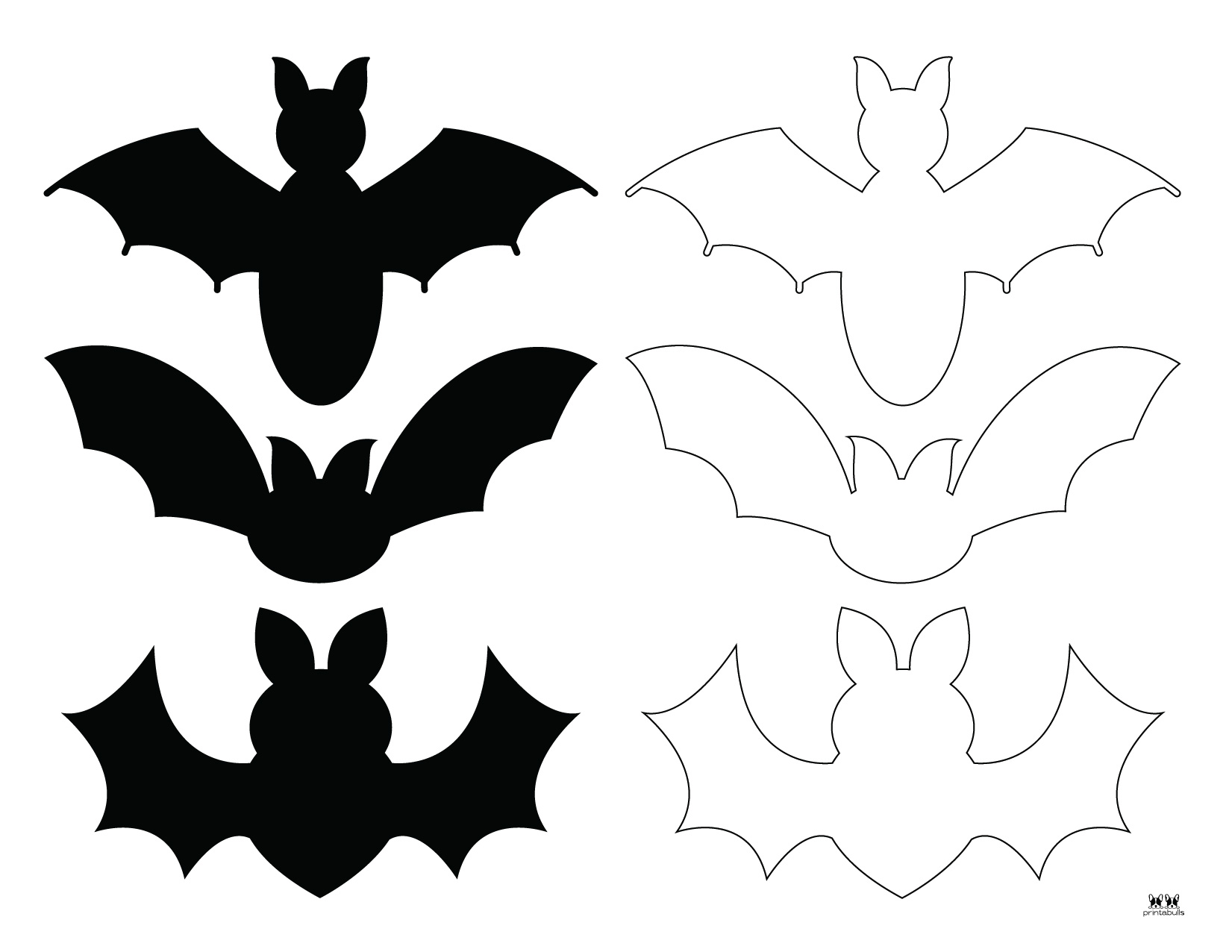 Bat Templates & Coloring Pages - 53 FREE Printables | Printabulls