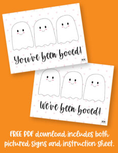 Booed Signs - 25 FREE You've & We've Been Booed Printables | Printabulls