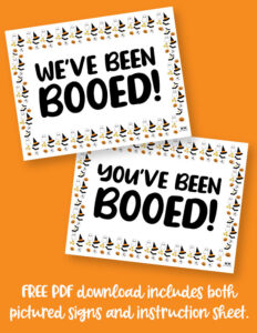 Booed Signs - 25 FREE You've & We've Been Booed Printables | Printabulls