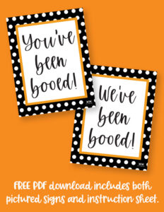 Booed Signs - 25 FREE You've & We've Been Booed Printables | Printabulls