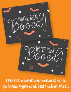 Booed Signs - 25 FREE You've & We've Been Booed Printables | Printabulls