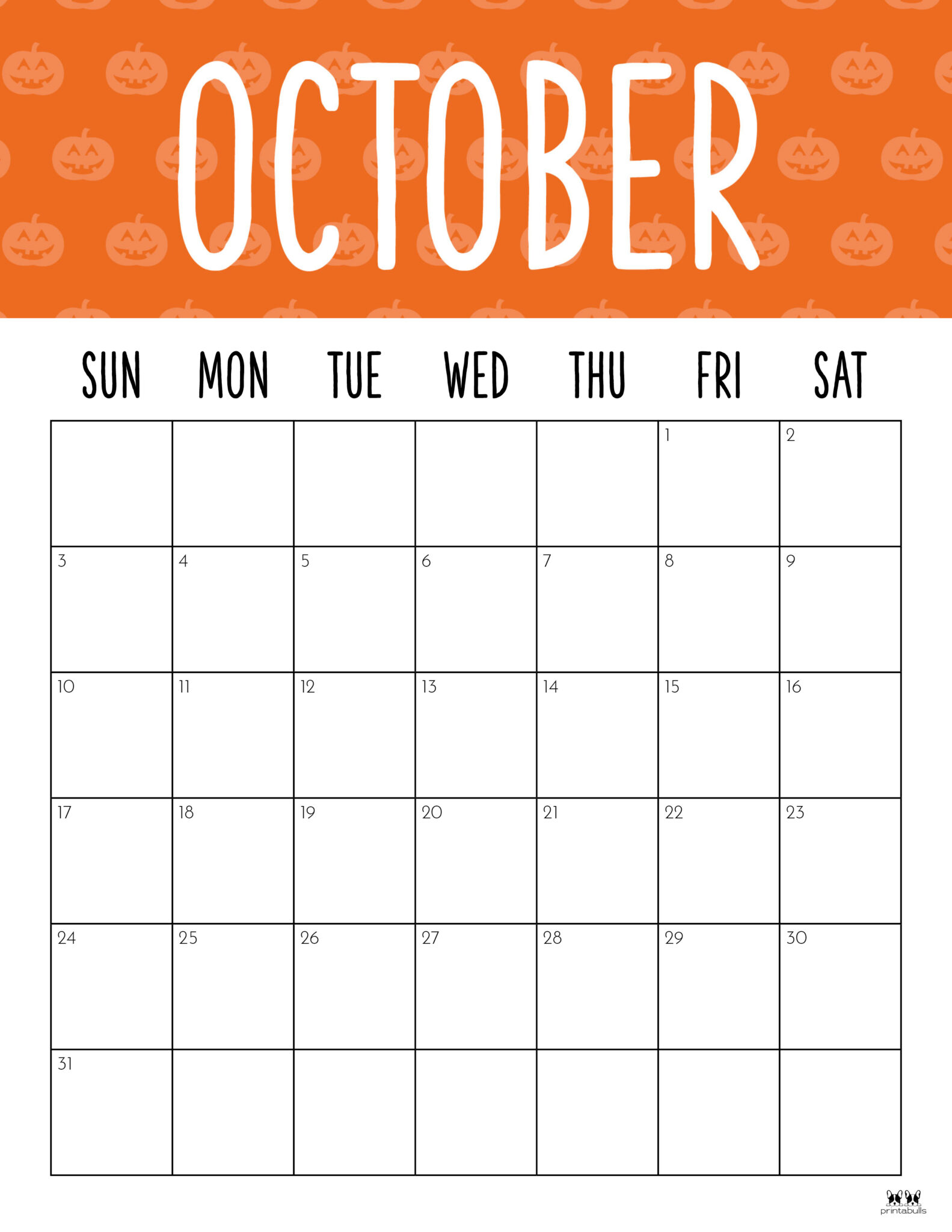 October 2021 Calendars - 15 FREE Printables | Printabulls