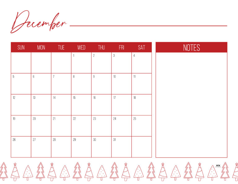 December 2021 Calendars - 15 FREE Printables | Printabulls