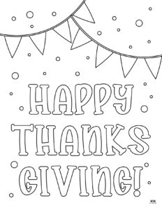 Happy Thanksgiving Coloring Pages - 20 FREE Printables - PrintaBulk