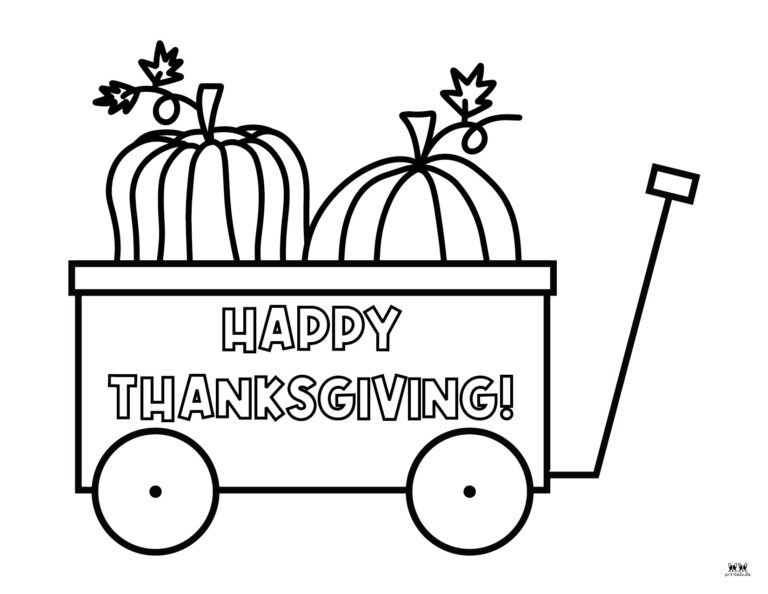 Happy Thanksgiving Coloring Pages - 20 FREE Printables | Printabulls