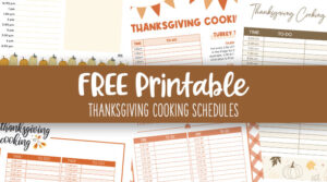 Thanksgiving Cooking Schedules - FREE Printables | Printabulls