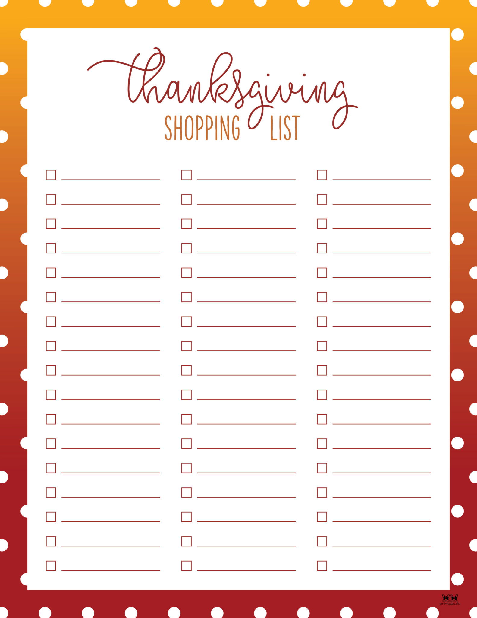 Thanksgiving Shopping Lists Checklists 30 FREE Printables Printabulls Thanksgiving Shopping Lists Checklists 30 FREE Printables Printabulls