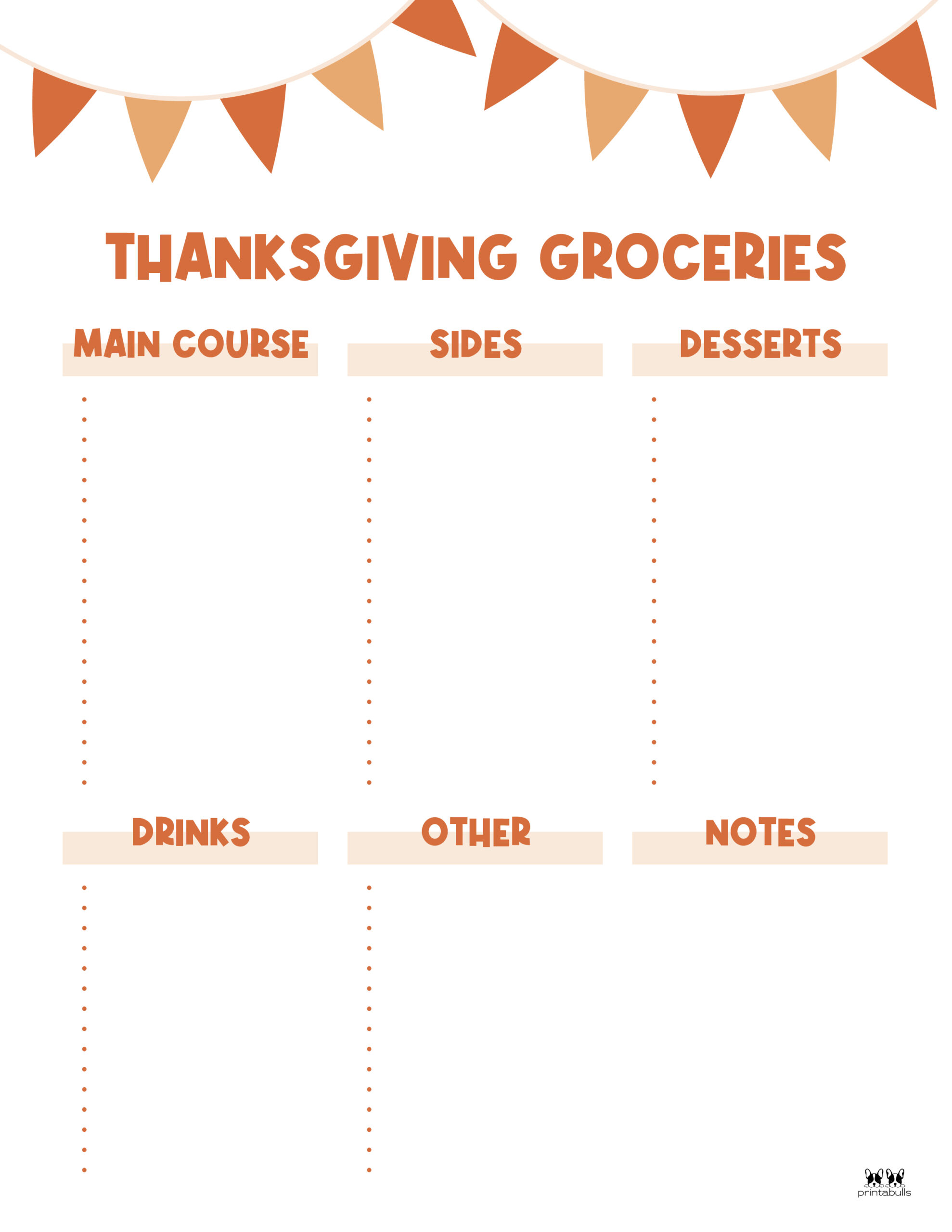 Thanksgiving Shopping Lists Checklists 30 FREE Printables Printabulls Thanksgiving Shopping Lists Checklists 30 FREE Printables Printabulls