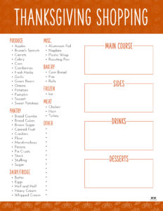 Thanksgiving Shopping Lists & Checklists - 30 FREE Printables | Printabulls