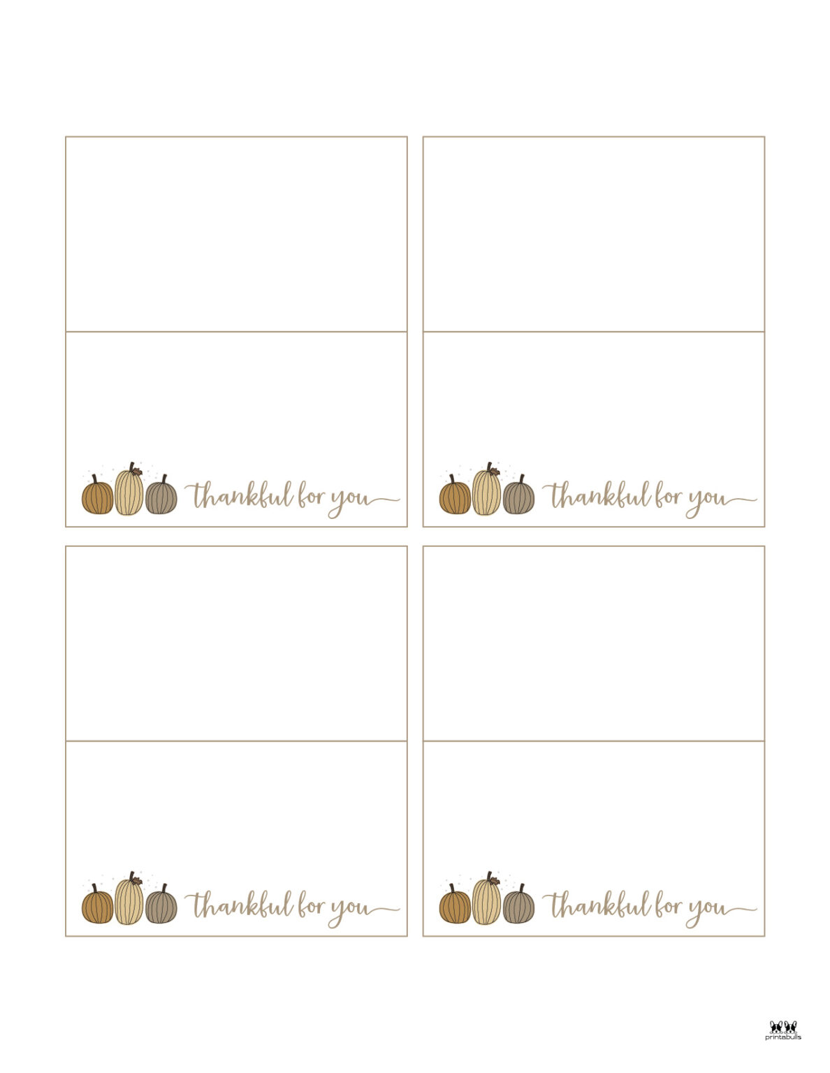 Thanksgiving Place Cards - 15 FREE Printable Sets | Printabulls