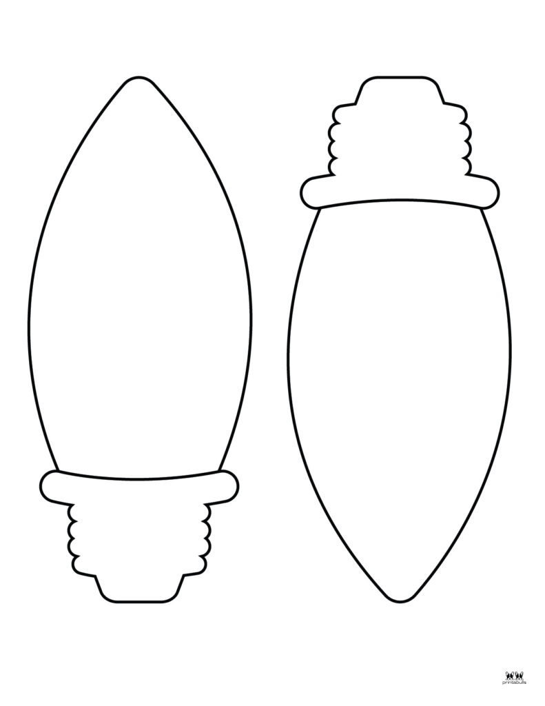 Christmas Light Bulb Outline