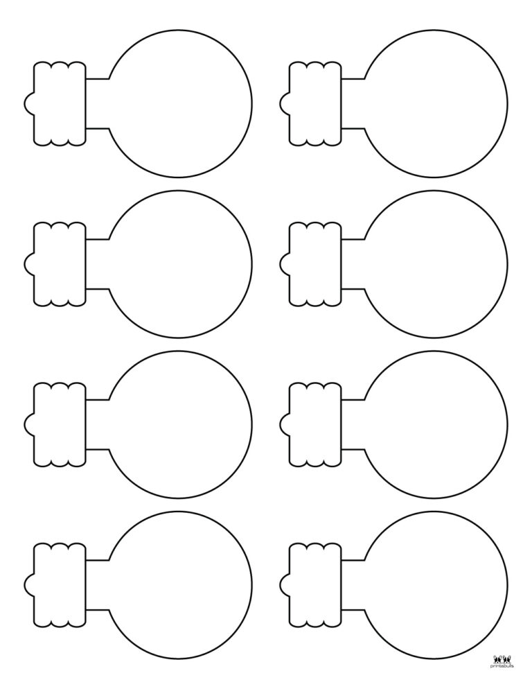 Christmas Light Templates - 25 FREE Printable Pages | Printabulls