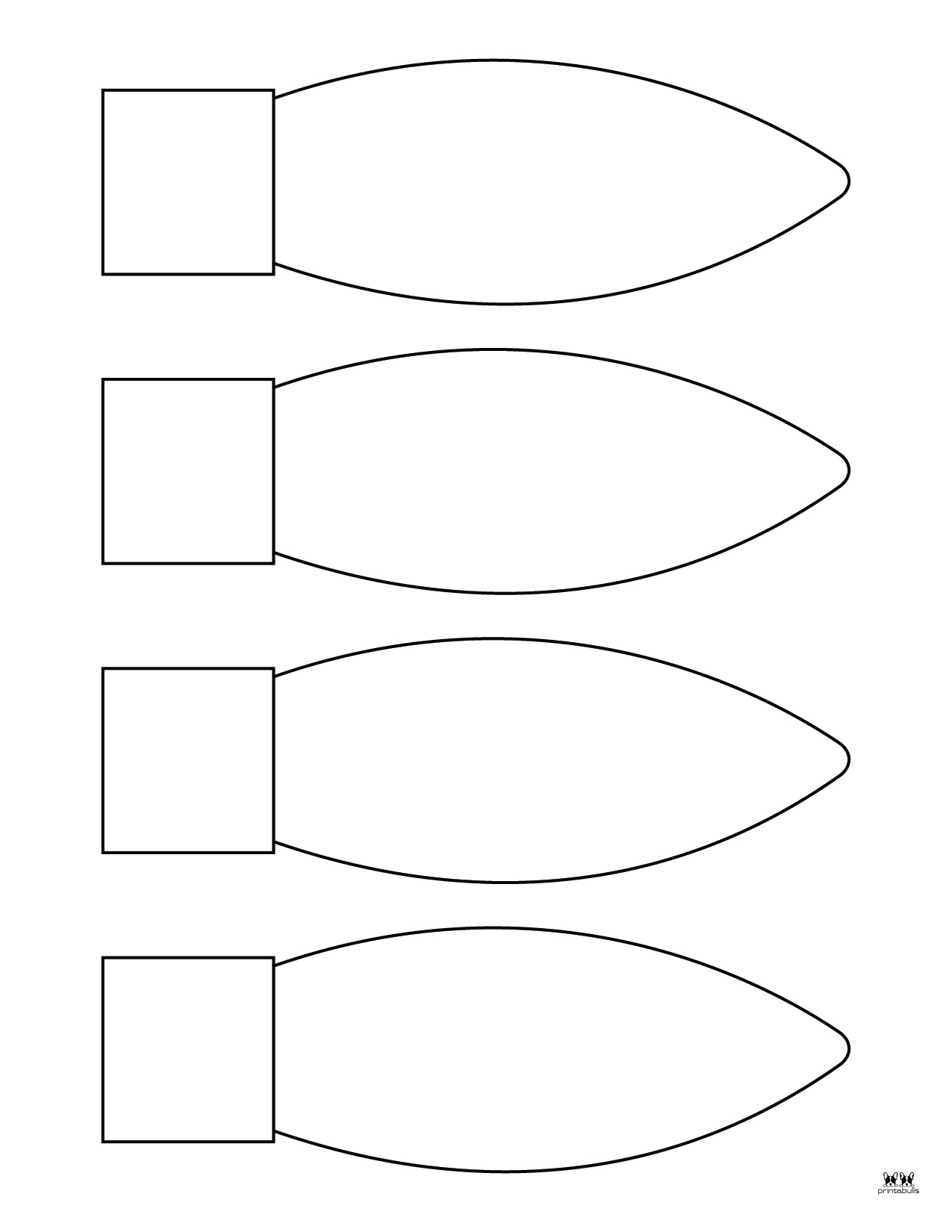 Christmas Light Templates - 25 FREE Printable Pages | Printabulls