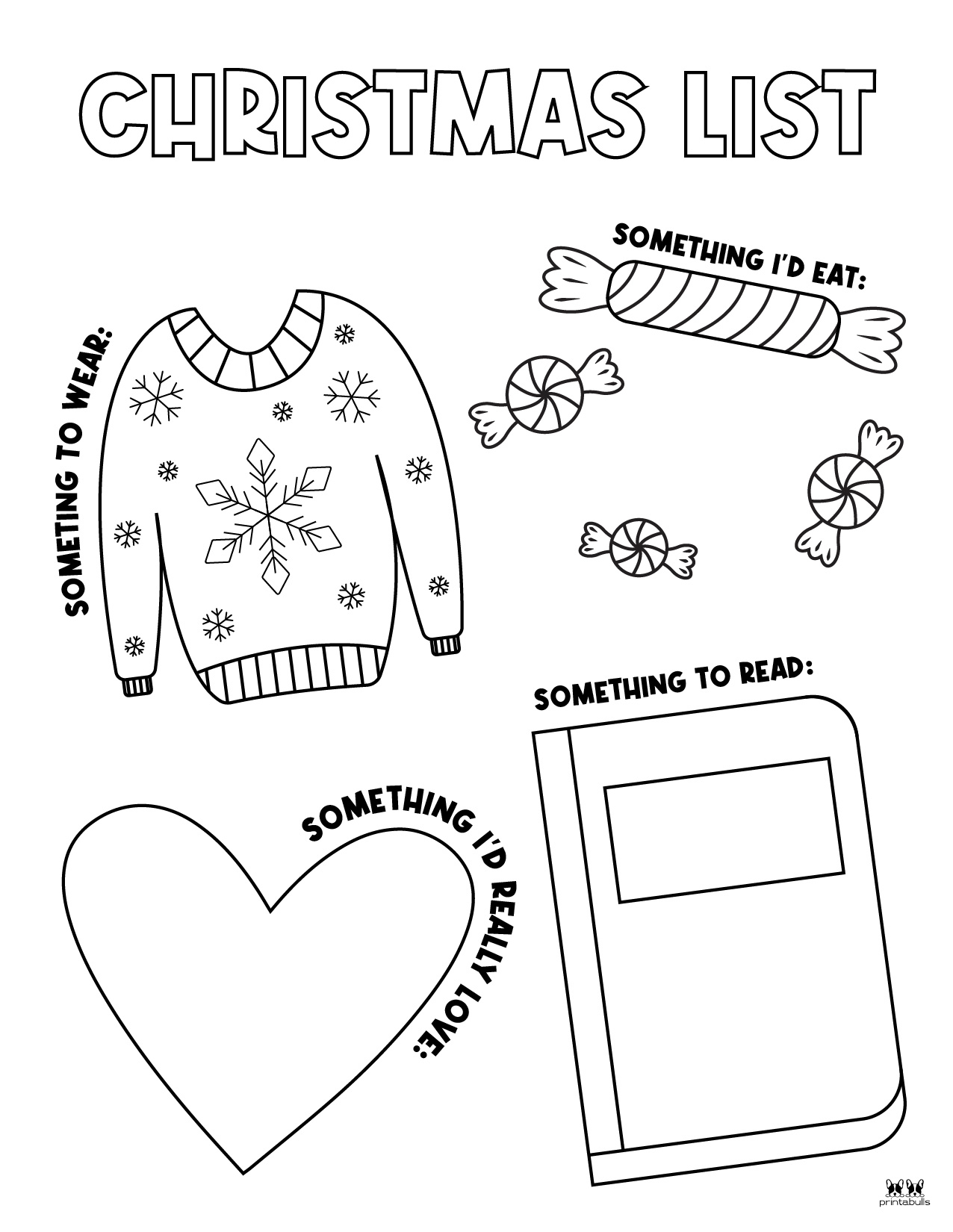 Printable Christmas Lists - 25 FREE Printables | Printabulls