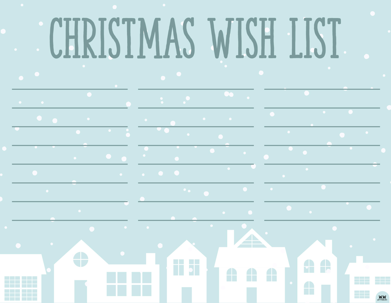 Printable Christmas Lists - 50 FREE Printables | Printabulls