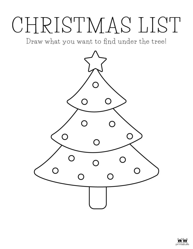 Printable Christmas Lists - 25 FREE Printables | Printabulls