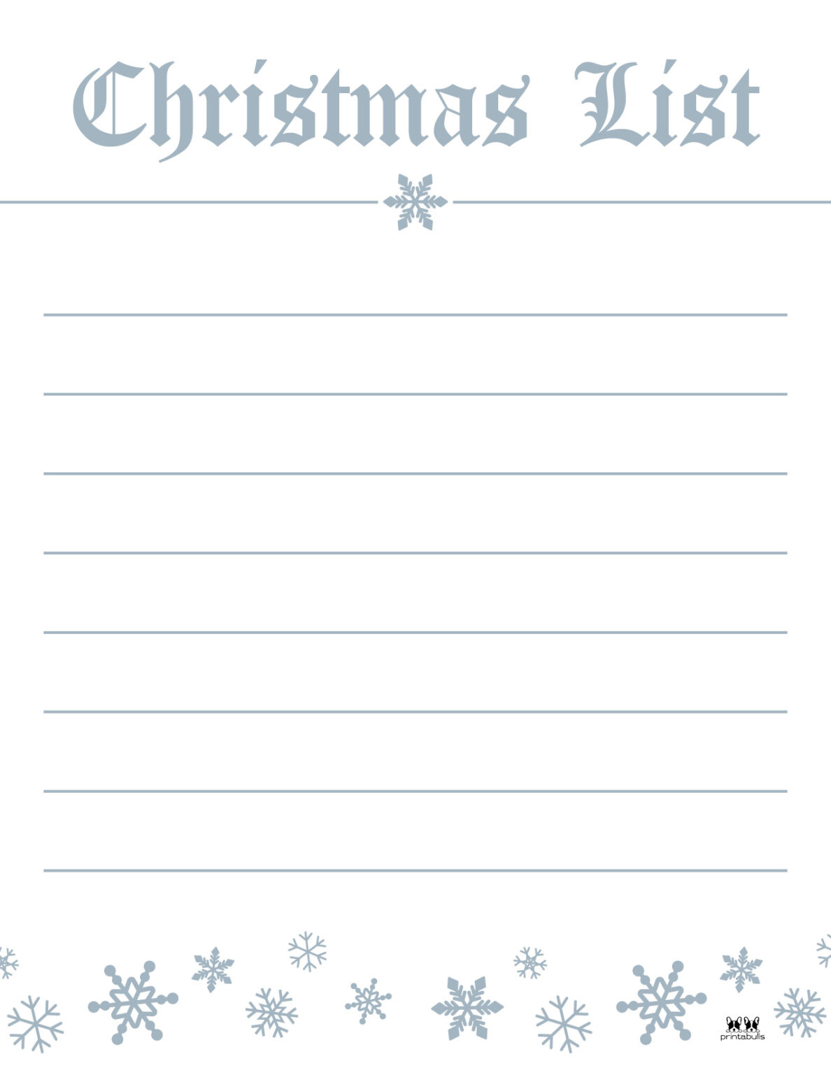 Printable Christmas Lists - 50 FREE Printables | Printabulls