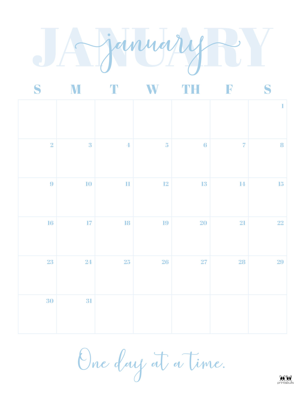 January 2022 Calendars - 15 FREE Printables | Printabulls