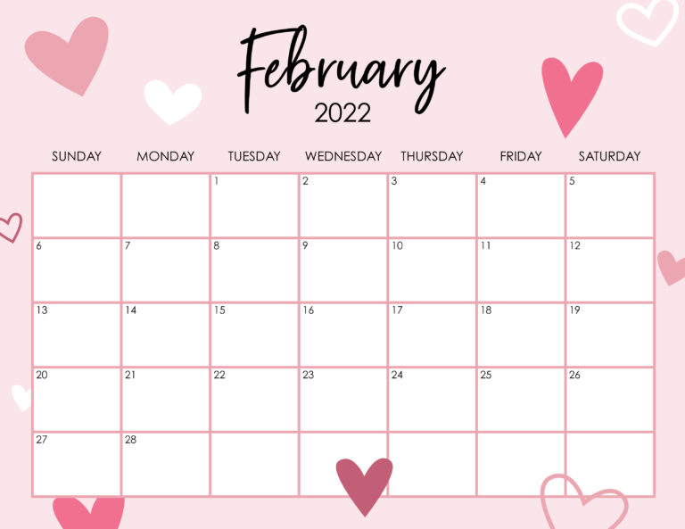 February 2022 Calendars - 15 FREE Printables | Printabulls