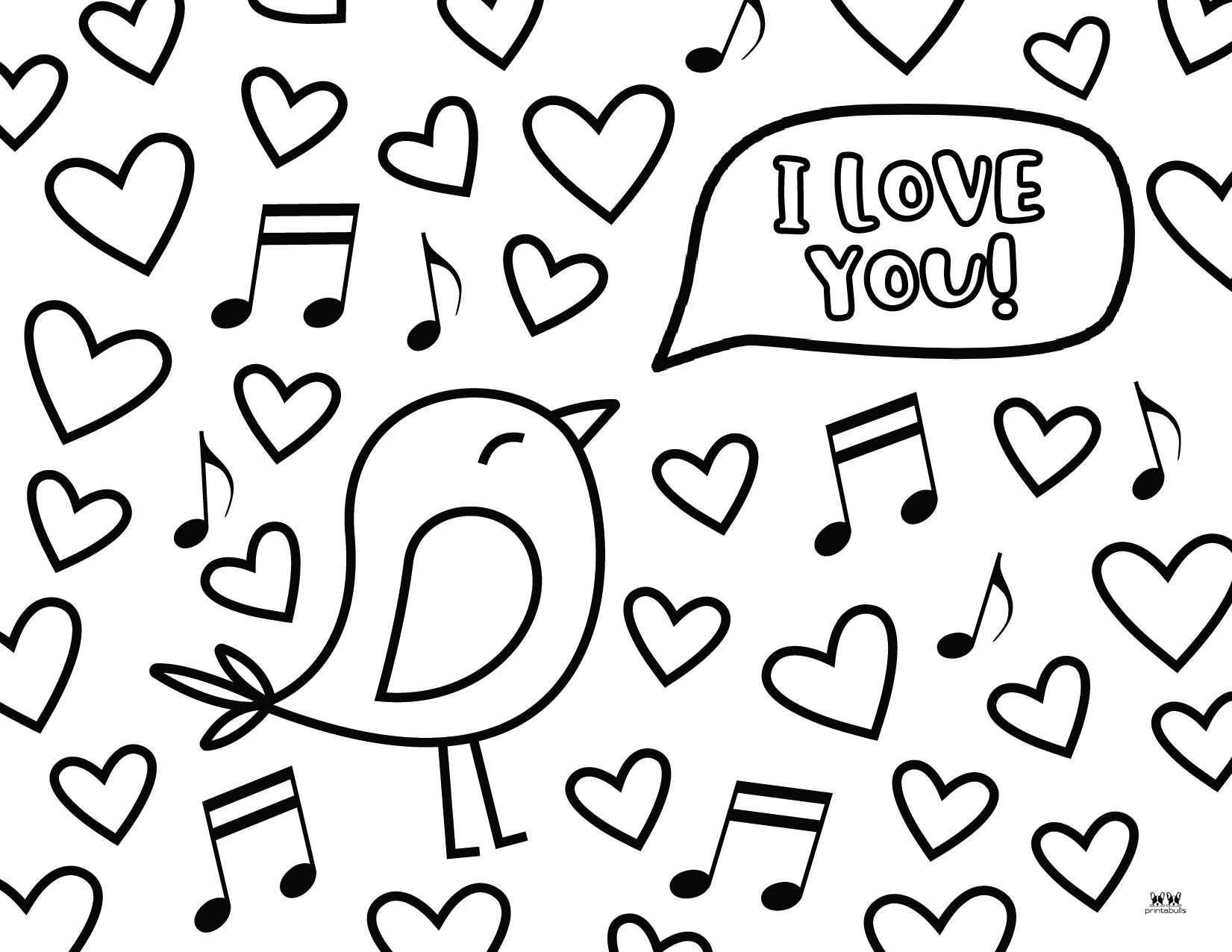 Love & I Love You Coloring Pages - FREE Printables | Printabulls