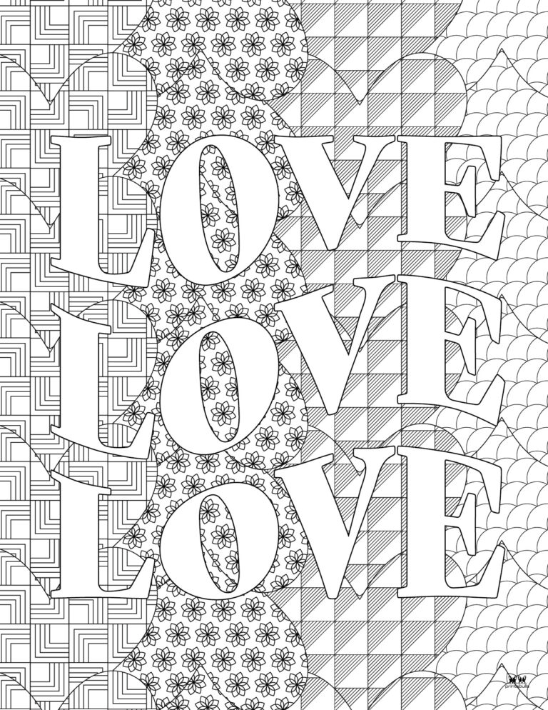 Love & I Love You Coloring Pages - FREE Printables | Printabulls