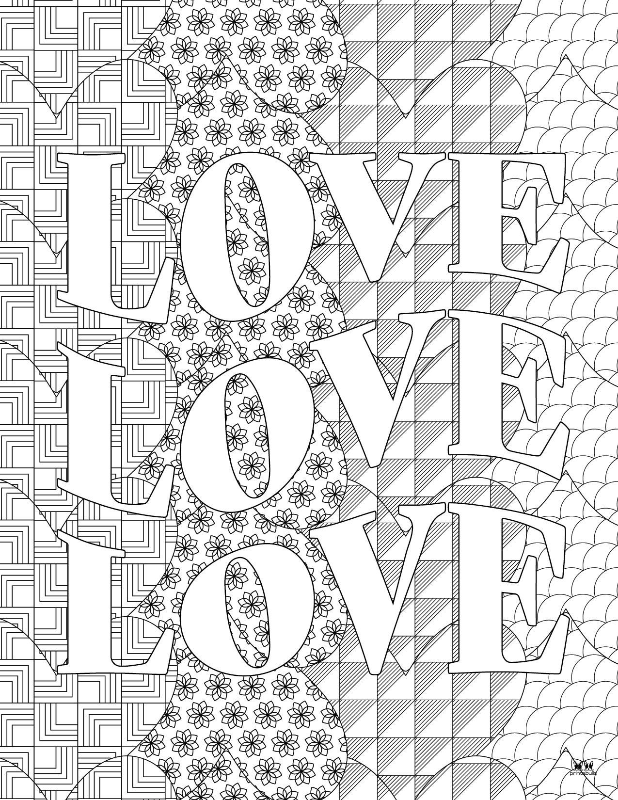 Love & I Love You Coloring Pages - FREE Printables | Printabulls