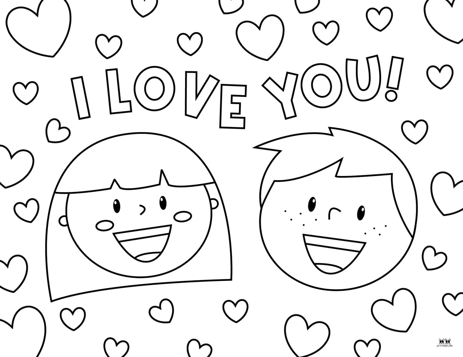Love & I Love You Coloring Pages - FREE Printables | Printabulls