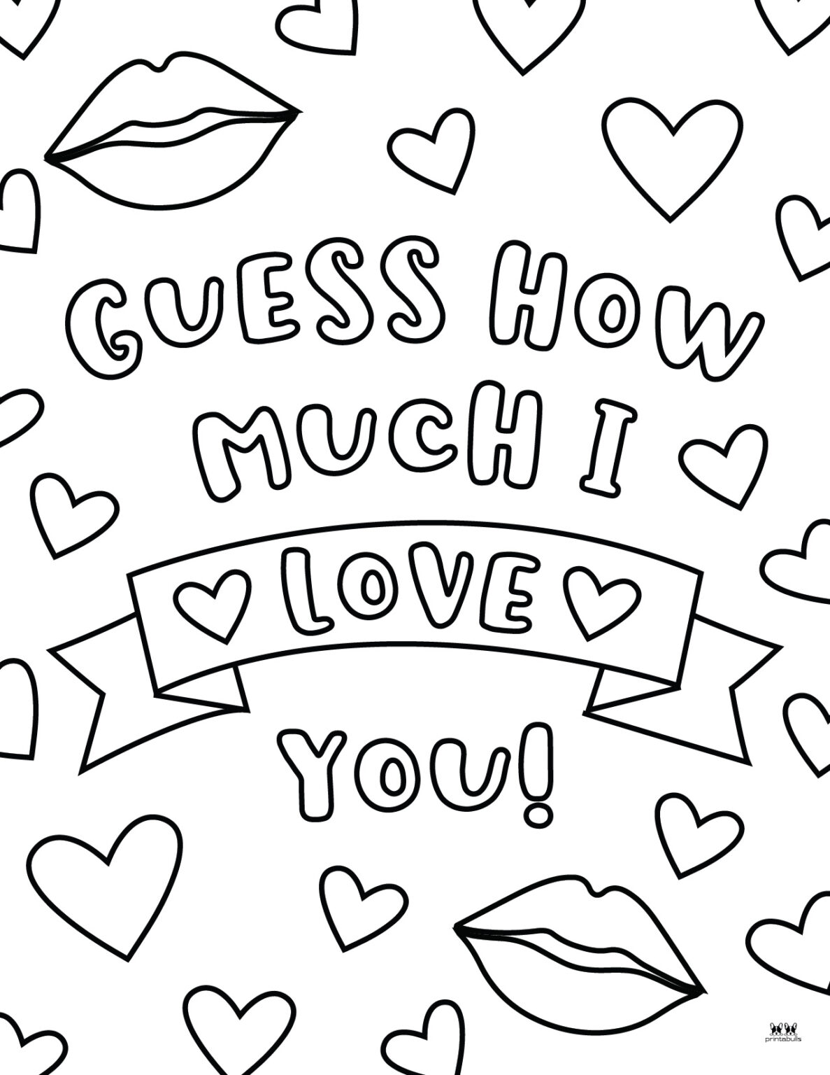 Love & I Love You Coloring Pages - FREE Printables | Printabulls