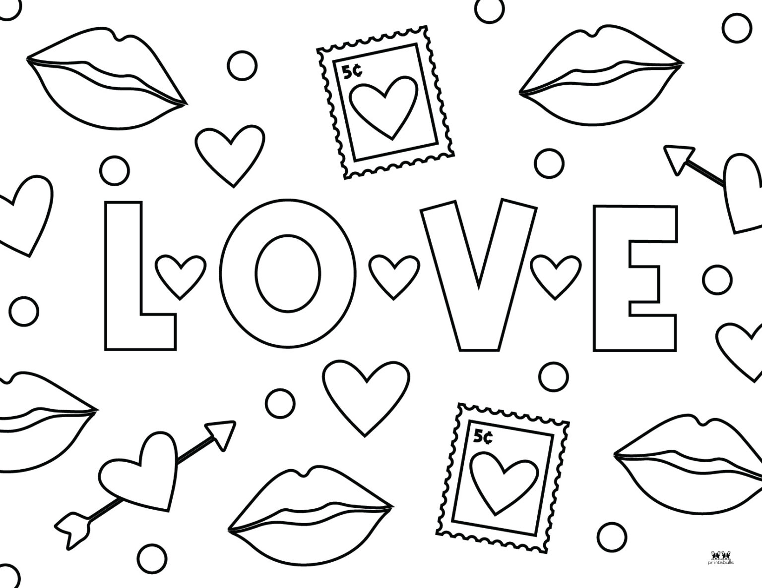 Love & I Love You Coloring Pages - FREE Printables | Printabulls